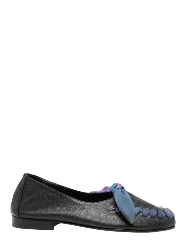 Hereu Bow-detail Loafers - Black