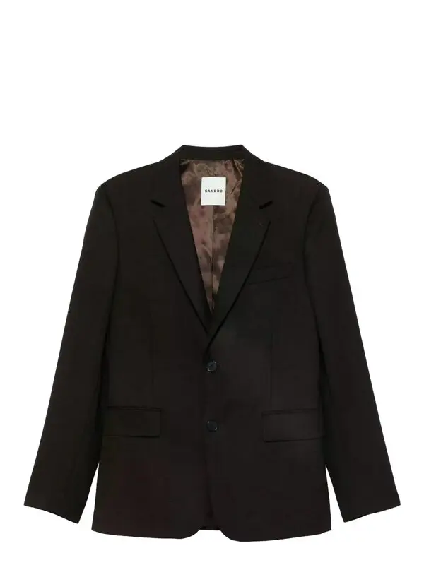 Sandro Stretch-wool Blazer - Brown