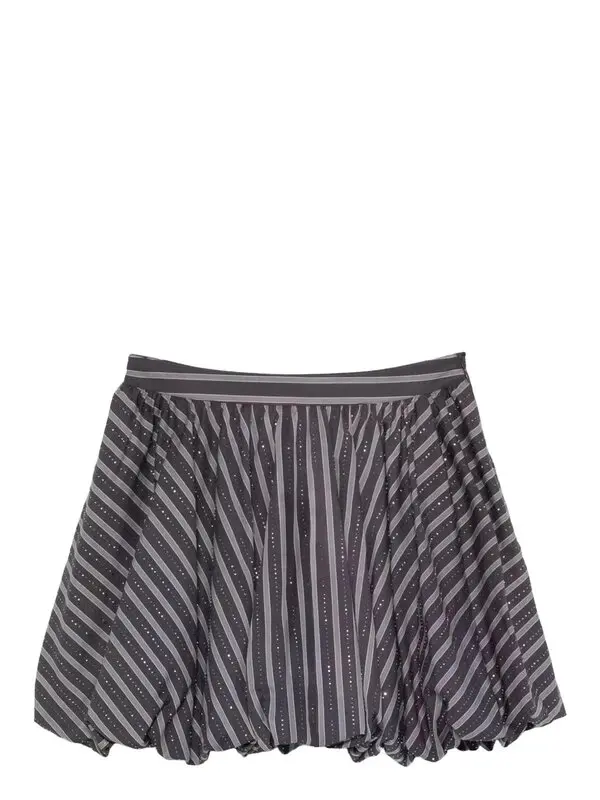Sandro Striped Mini Skirt - Grey