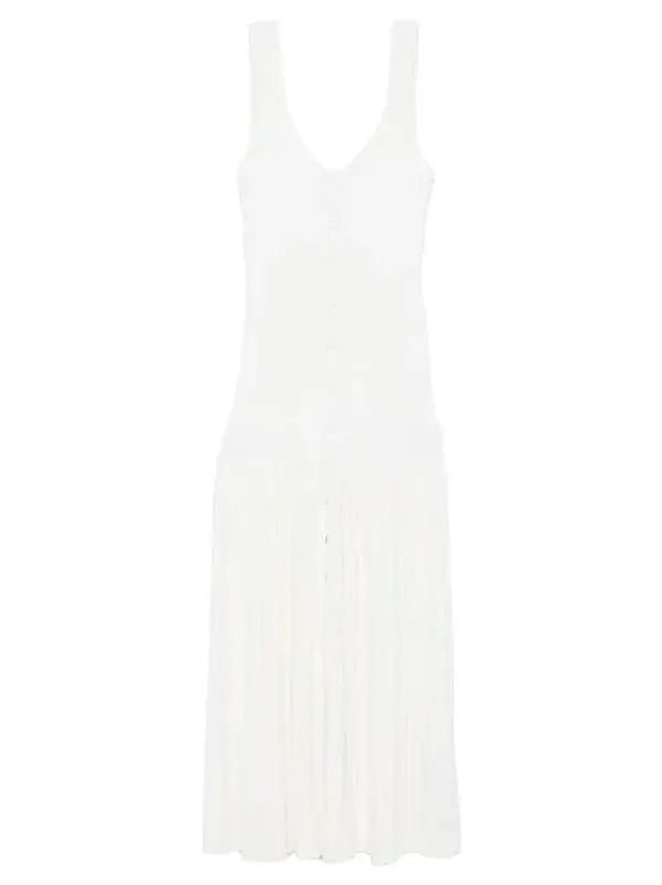 Sandro Knitted Midi Dress - White