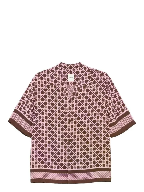 Sandro Printed Short-sleeve Shirt - Pink