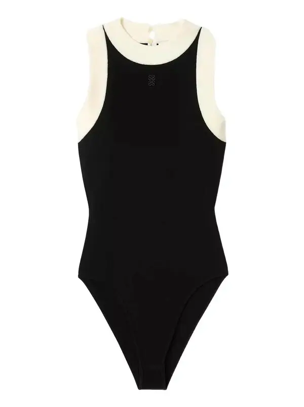 Sandro Two-tone Knit Body - Black
