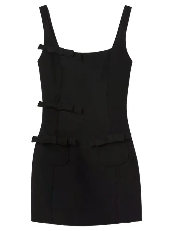 Sandro Bow Pocket Mini Dress - Black