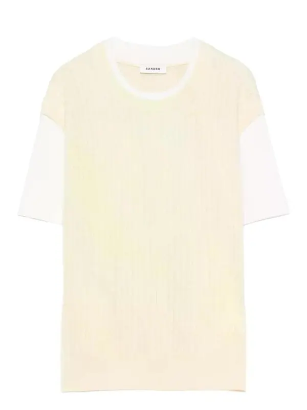 Sandro Layered T-shirt - Yellow