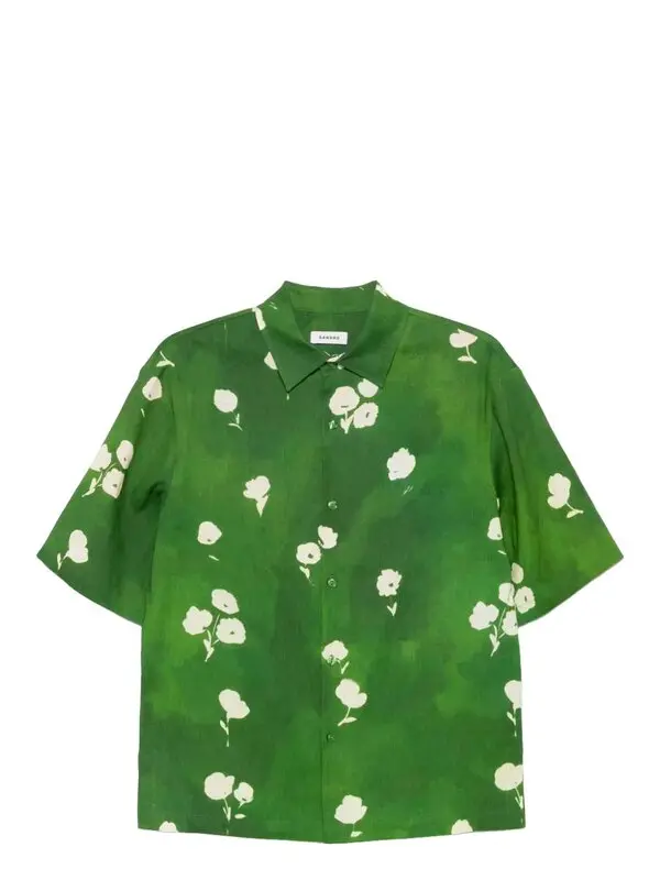 Sandro Floral-print Shirt - Green