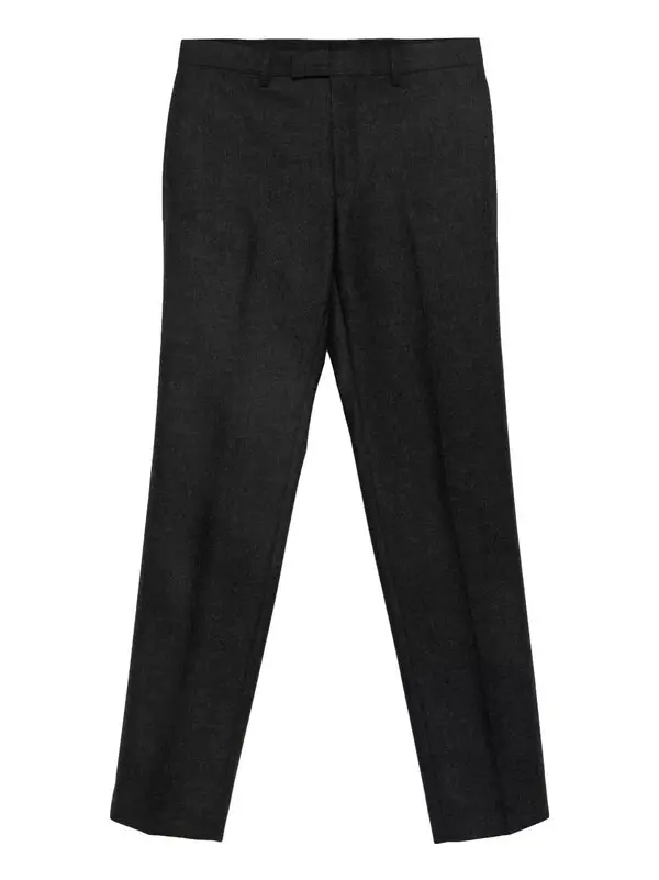 Sandro High-waisted Straight-leg Trousers - Grey