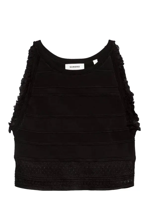 Sandro Sleeveless Top - Black