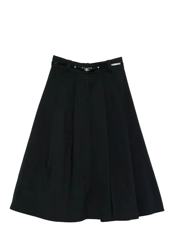 Maje Belted Midi Skirt - Blue