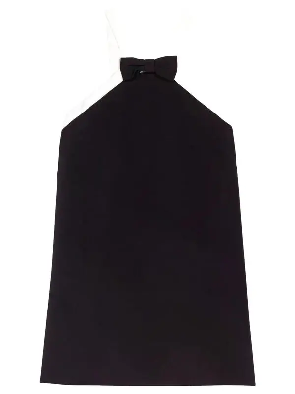 Maje Bow-detail Halterneck Dress - Black