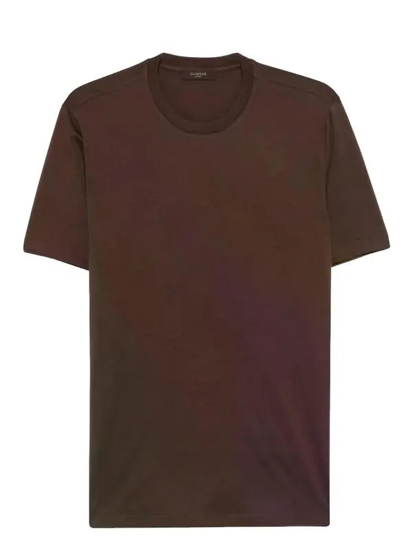 ZANONE Crew-neck T-shirt - Brown