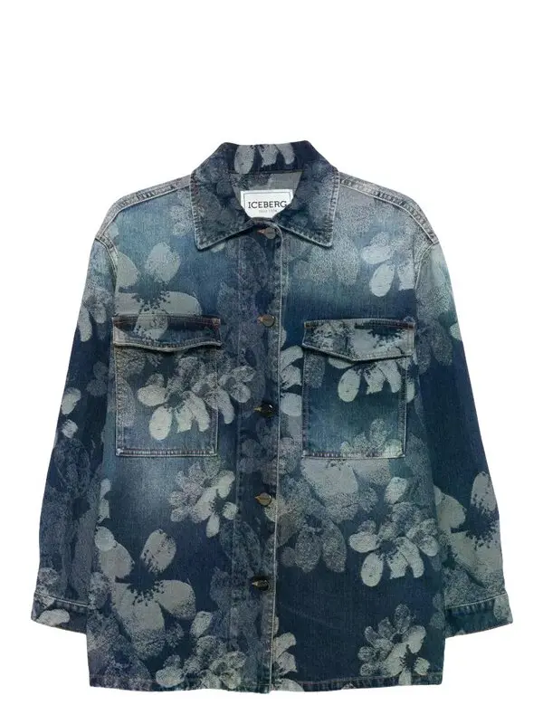 Iceberg Floral Print Jacket - Blue