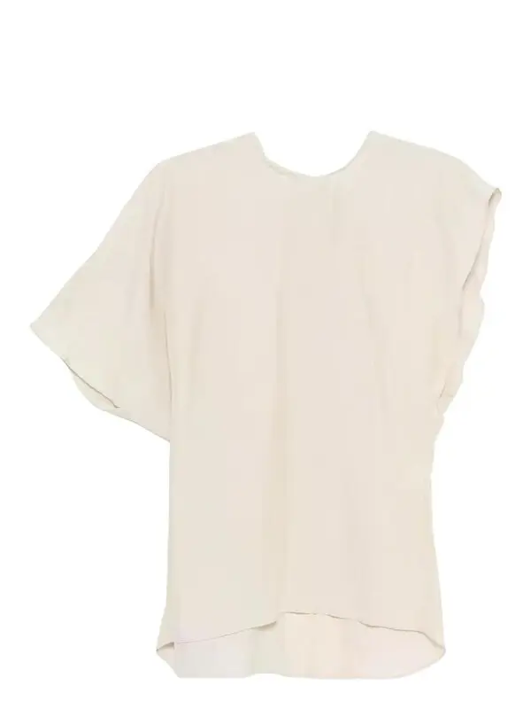 ALYSI Asymmetric Habotai Top - Neutrals