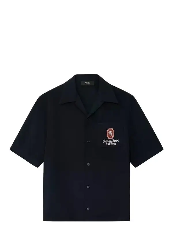 Amiri Logo-detail Camp Shirt - Blue