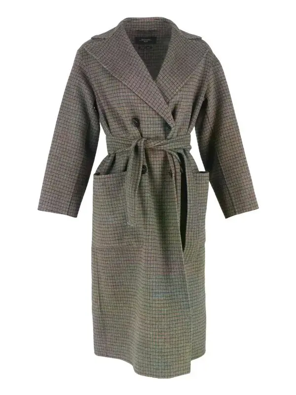 Max Mara Orense Plaid Double-breasted Coat - Brown