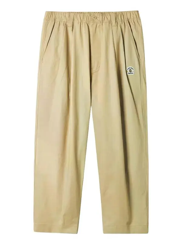 FINGERCROXX Logo-patch Trousers - Neutrals
