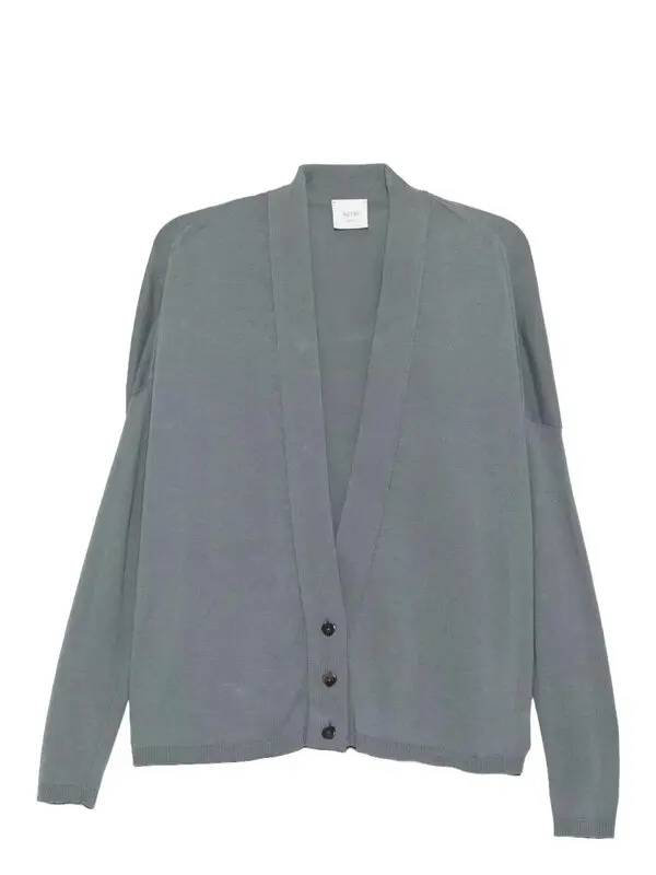 ALYSI Button V-neck Cardigan - Grey