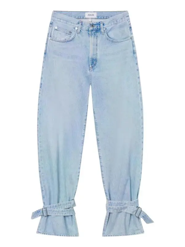 AGOLDE Cinched Hem Loose Taper Straight-leg Jeans - Blue