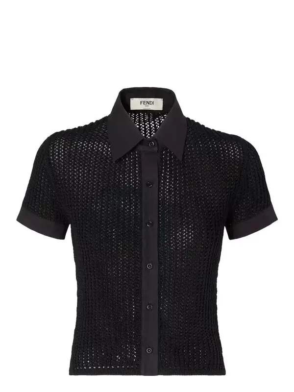 Fendi Buttoned Knitted Shirt - Black