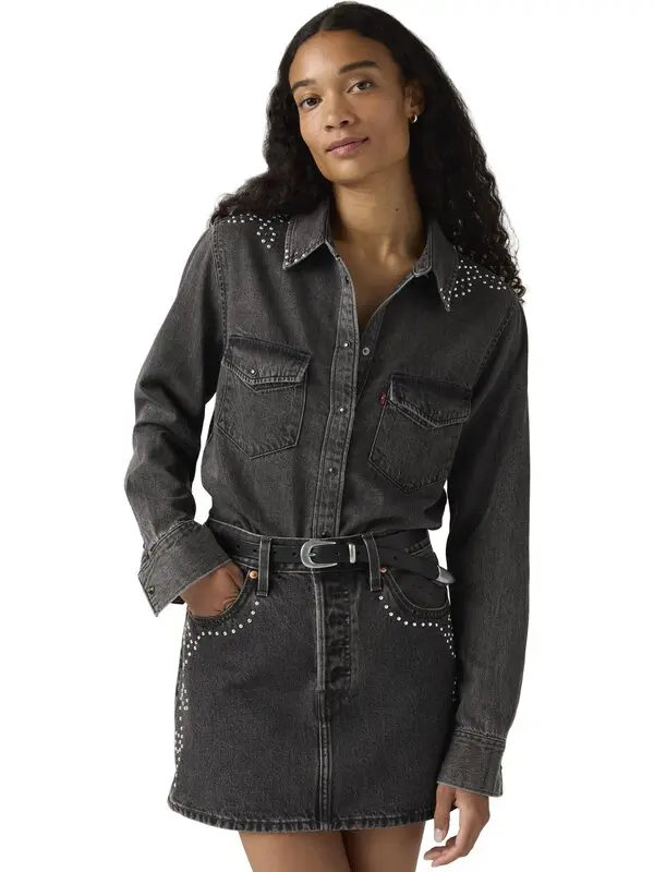 LEVI'S Iconic Western Denim Shirt - Bejeweled