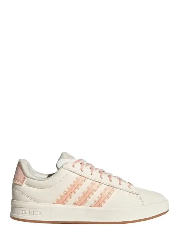 Adidas Grand Court 3.0 Shoes - Core White / Blush Pink / Gum