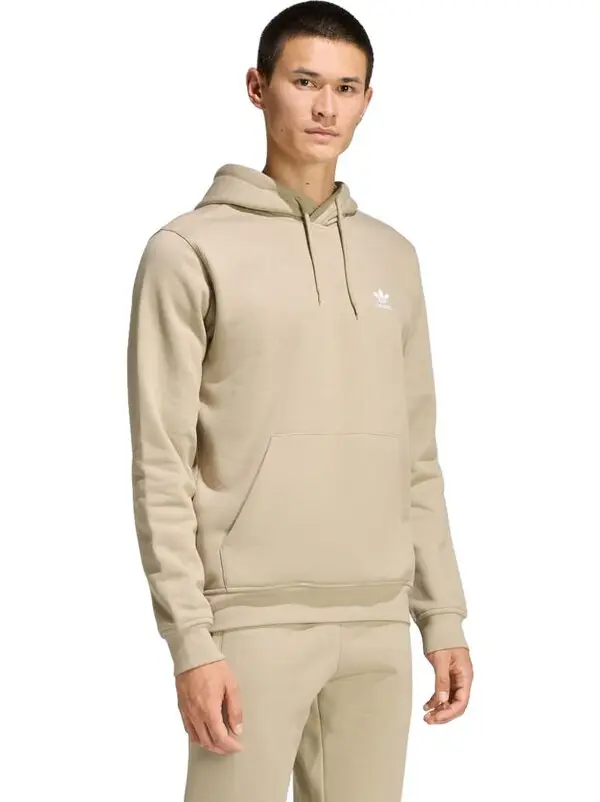 Adidas Essentials Trefoil Hoodie - Stone Khaki