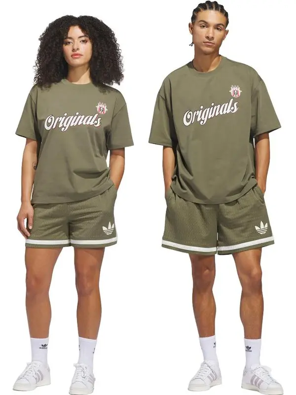 Adidas Originals Basketball Shorts - Olive Strata / Ivory