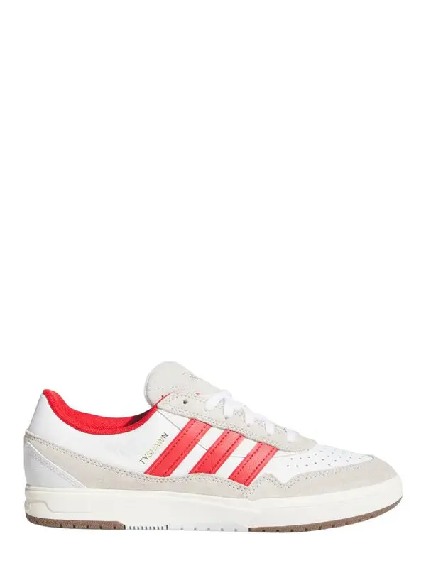 Adidas Tyshawn Ii Lace Up Sneakers - Cloud White / Better Scarlet / Chalk White