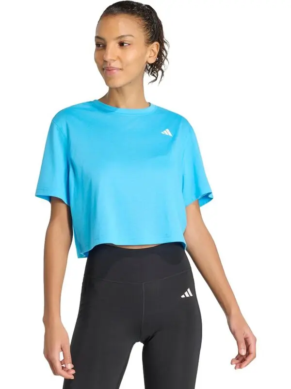 Adidas Train Essentials Boxy Workout Tee - Lucid Aquamarine