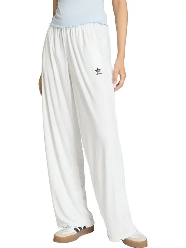 Adidas Essentials Scalloped Edge Trousers - White