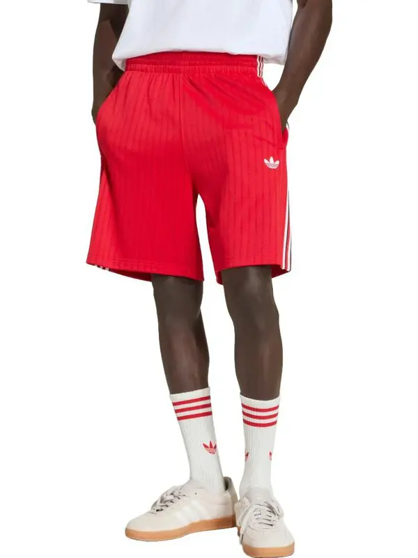 Adidas Firebird Engineered Stripes Shorts - Better Scarlet