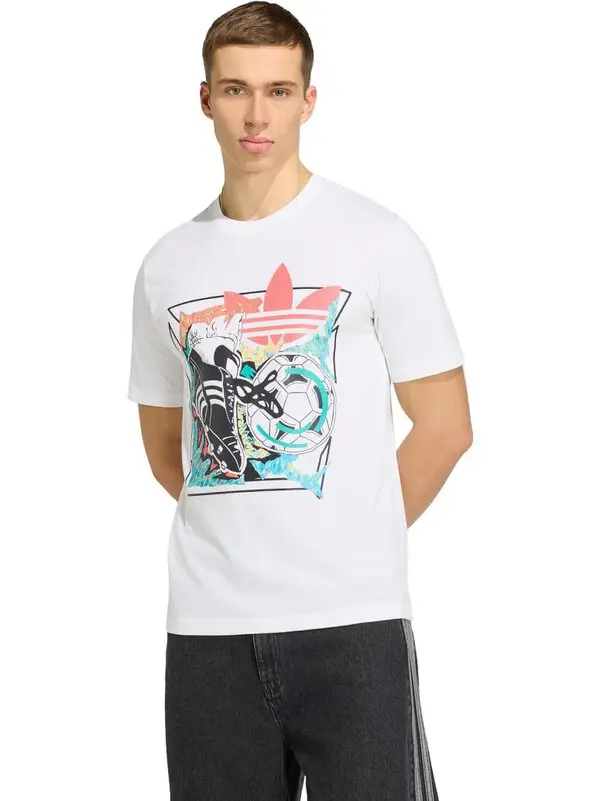 Adidas Archive Anime Football Graphic Tee - White
