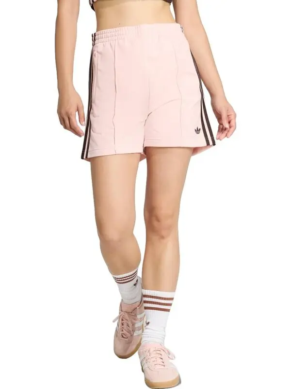 Adidas Firebird Classic Shorts - Sandy Pink / Aurora Coffee