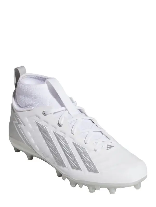 Adidas Adizero Impact.2 Ii Football Cleats - Cloud White / Silver Metallic / Cloud White