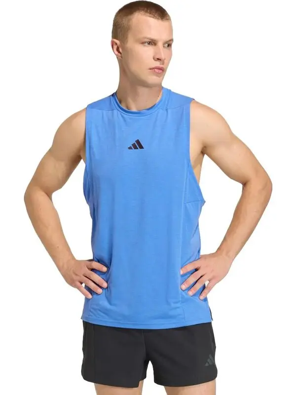 Adidas Training Workout Tank Top - Ray Blue