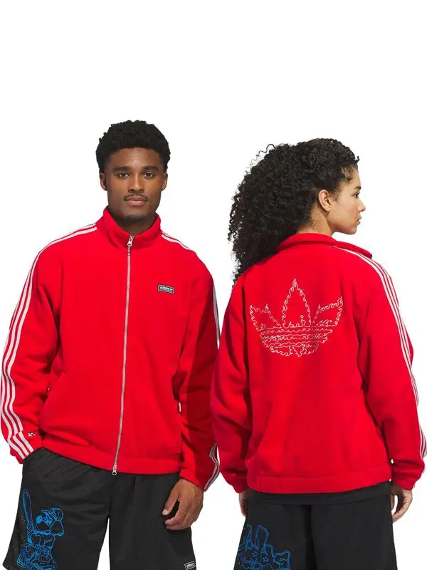 Adidas Skateboarding X Kogancult Superfire Track Top - Better Scarlet / Light Solid Grey