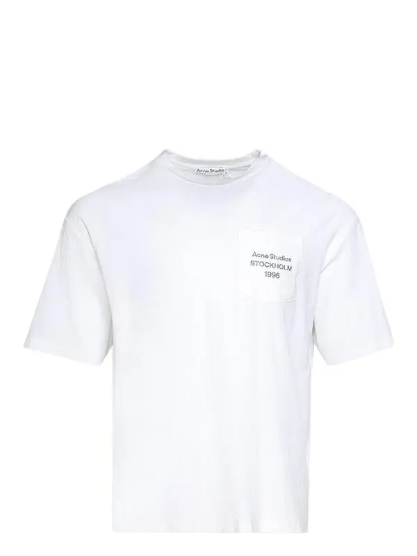 Acne Studios Logo Short Sleeve Tee Off - White
