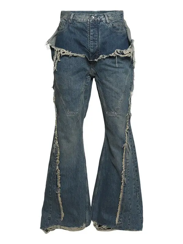 Rick Owens Livered Bootcut Denim Jeans - Blue