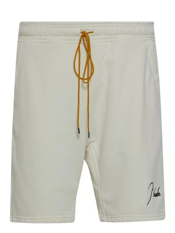 Rhude Relaxed-fit Jersey Shorts - White
