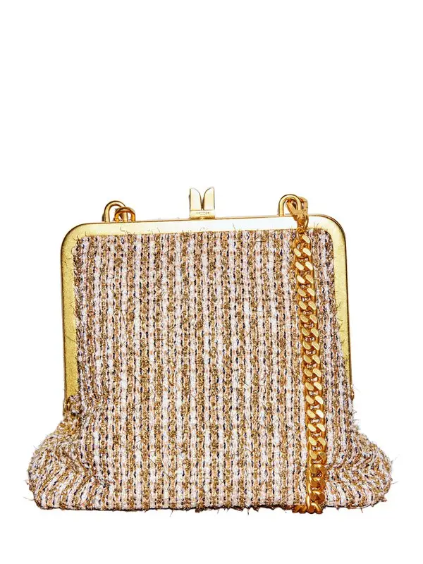 ME+EM Tweed Crossbody Bag - Gold