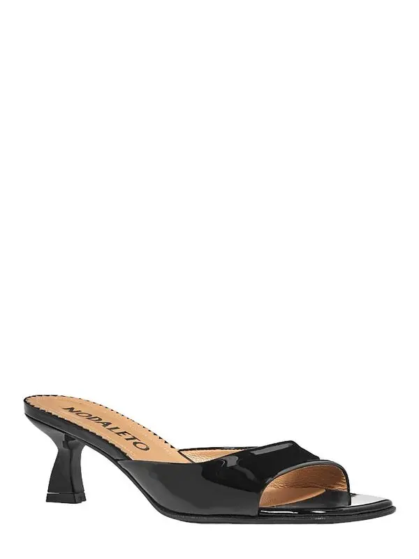NODALETO Kitten Heel Mules - Black
