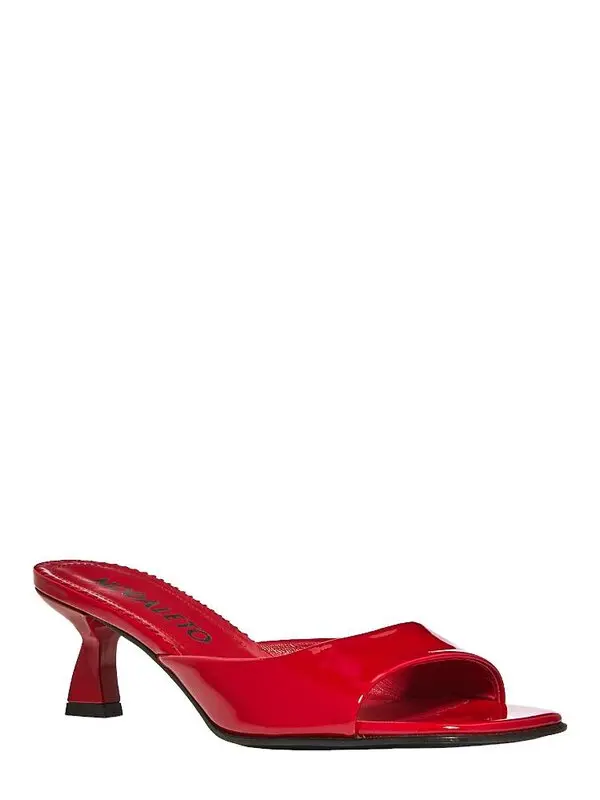 NODALETO Kitten Heel Mules - Red