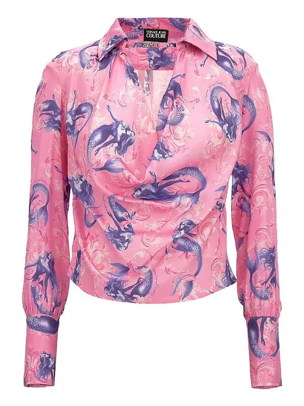 Versace Printed Siren Blouse - Lilac