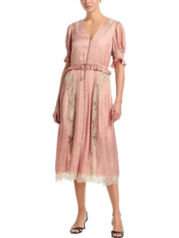 Sea Ethel Sleeve Midi Dress - Rose