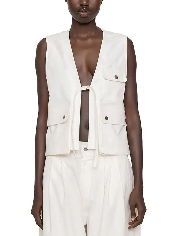 Sea Lois Twill Vest - Cream