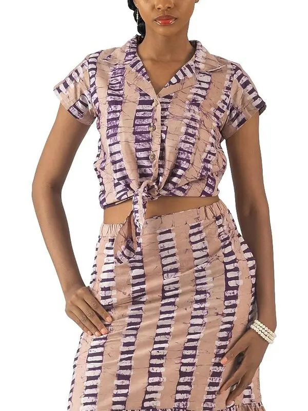 BUSAYO Feyisayo Tie Front Top - Pink