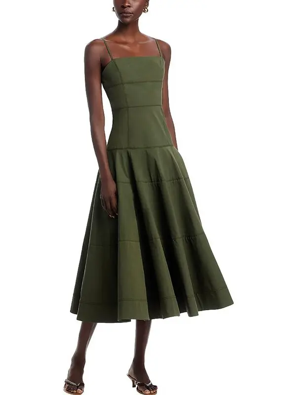 Veronica Beard Ilona Midi Dress - Army