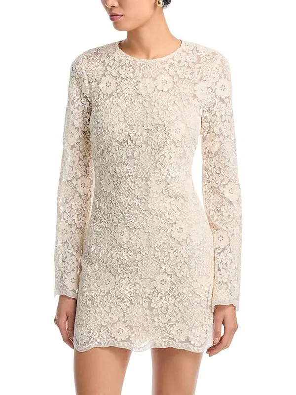 Veronica Beard Teresia Lace Mini Dress - Dove