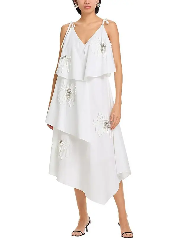 3.1 Phillip Lim Layered Floral Midi Dress - White