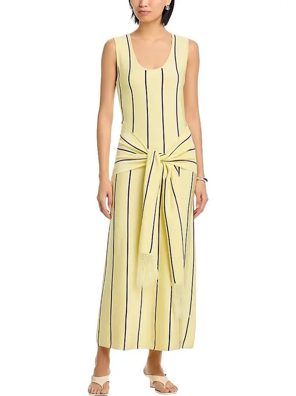 3.1 Phillip Lim Striped Midi Tank Dress - Yuzu Multi