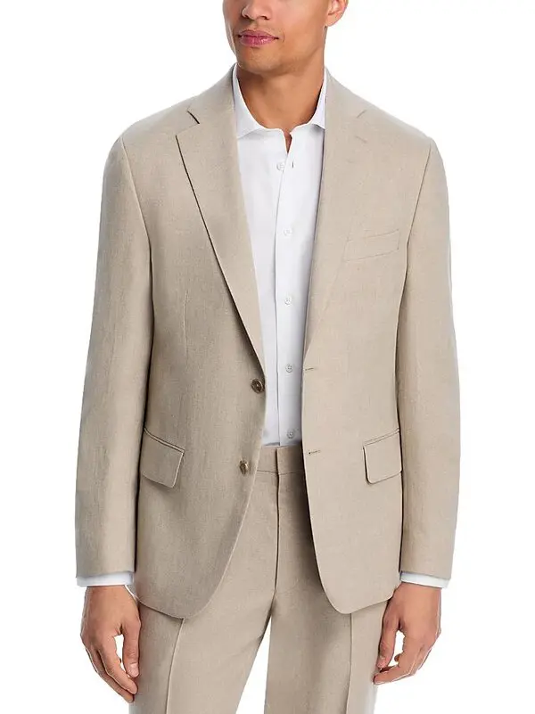 Vince Delave Linen Slim Fit Suit Jacket - Oatmeal